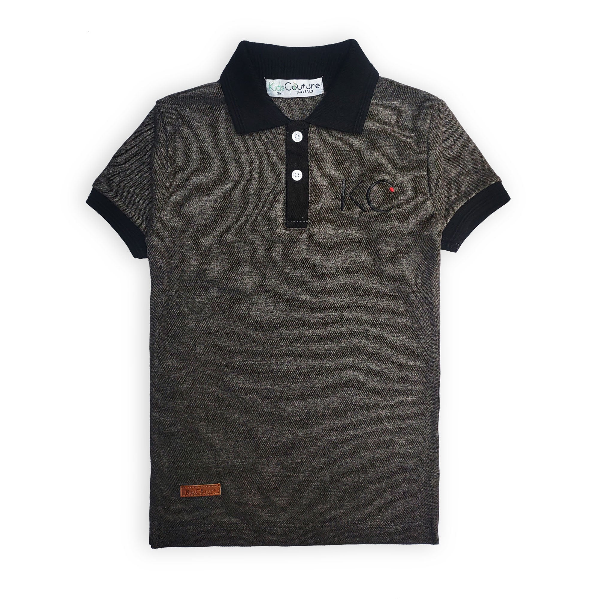 Boys Basic Charcoal Polo KC 🖤7 – Kids Couture
